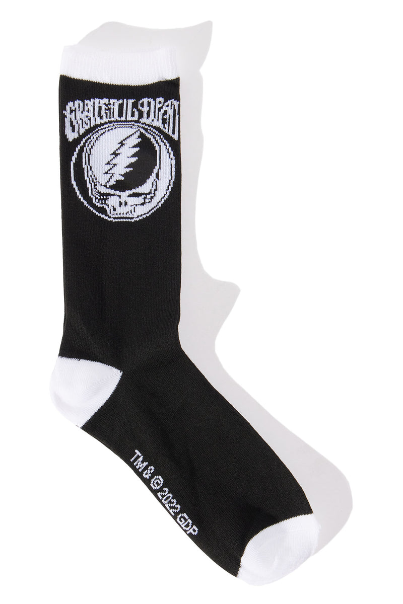 Grateful Dead Rock Socks - Black/White | Fashion Nova, Mens Accessories ...