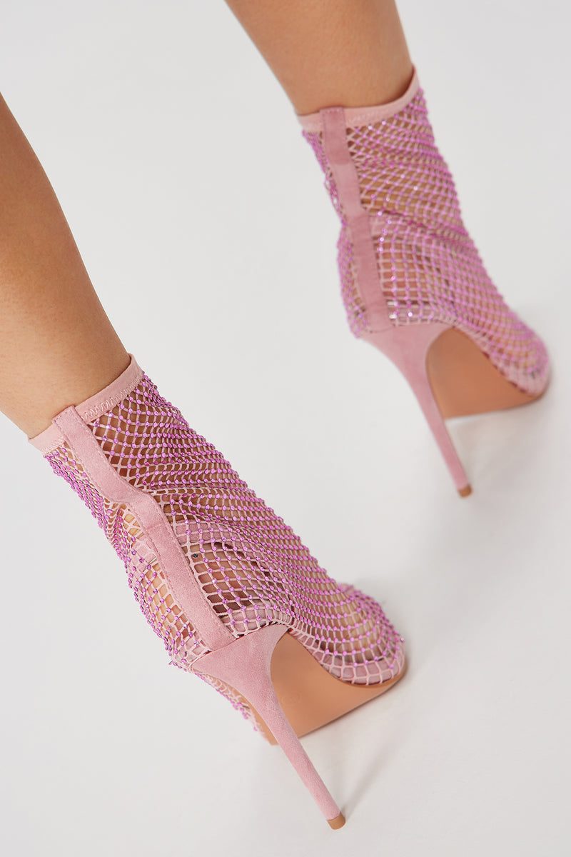 Shining Star Rhinestone Booties - Pink | Fashion Nova, Shoes | Fashion Nova