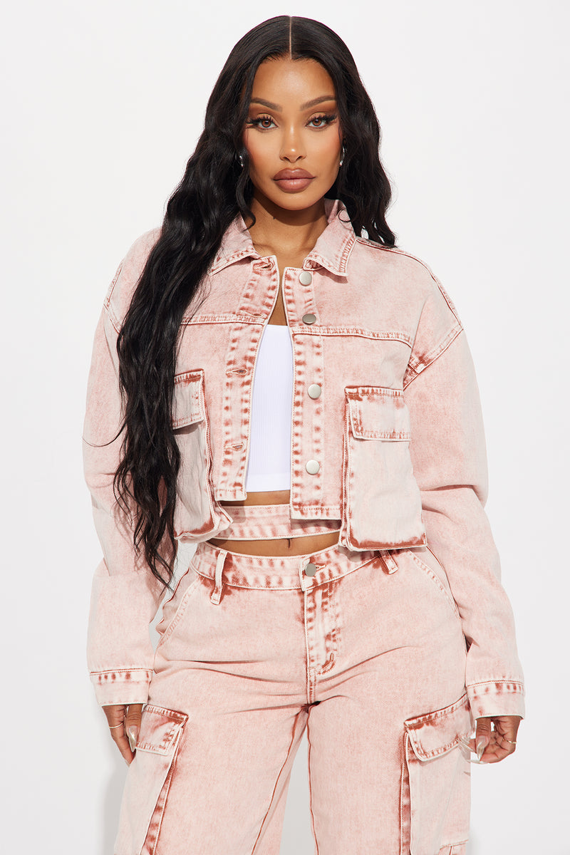 Smoking Hot Cropped Denim Jacket - Red | Fashion Nova, Denim Jackets ...