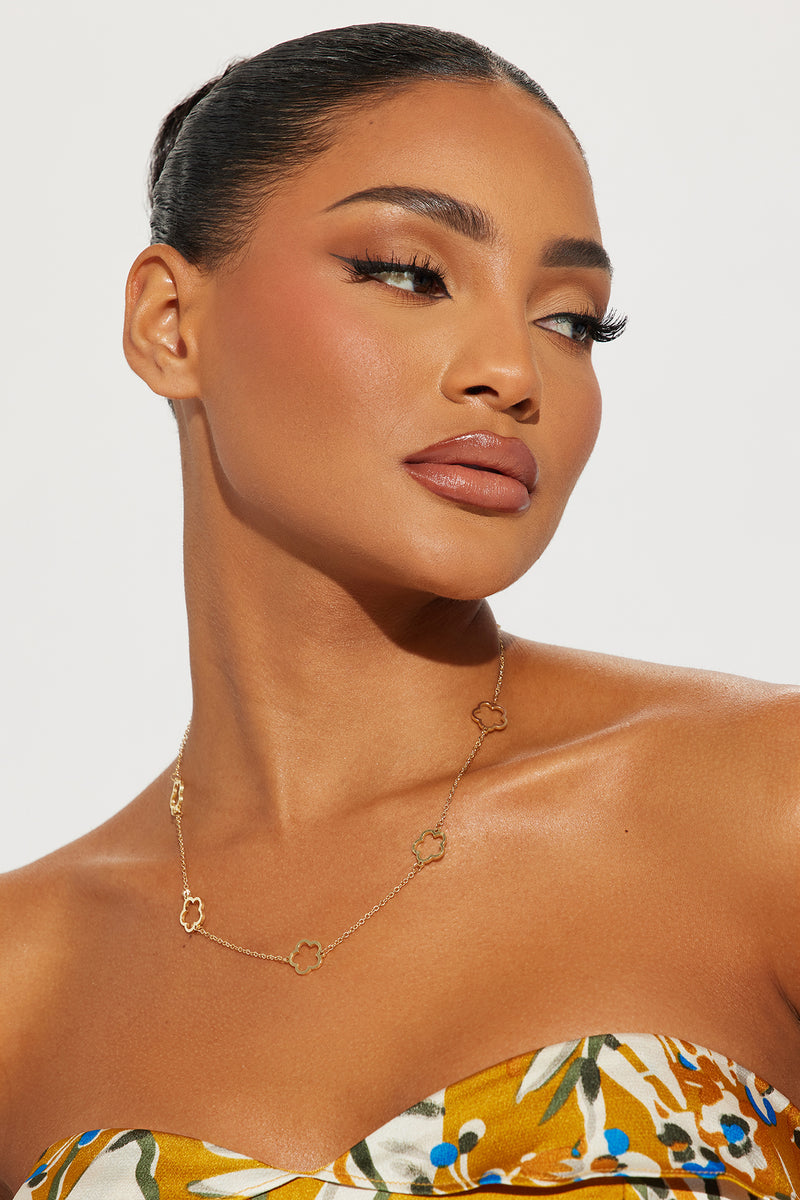 Luckiest Floral Charm Necklace - Gold | Fashion Nova, Jewelry | Fashion ...