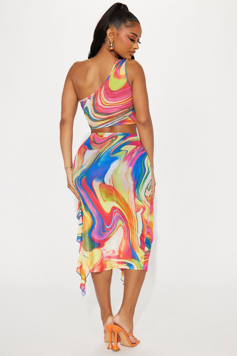 Natalia Mesh Skirt Set - Multi Color | Fashion Nova, Matching Sets ...