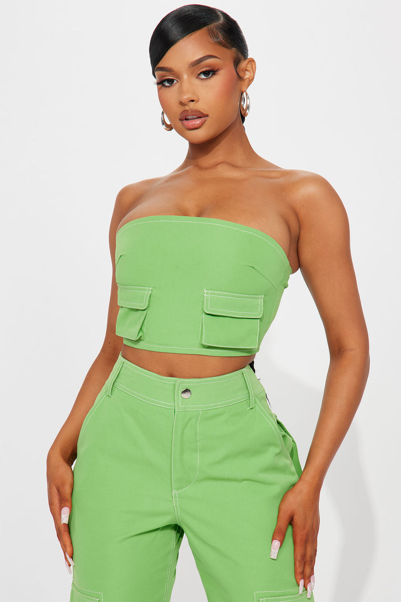 Totally Candid Cargo Pant Set - Green | Fashion Nova, Matching Sets ...