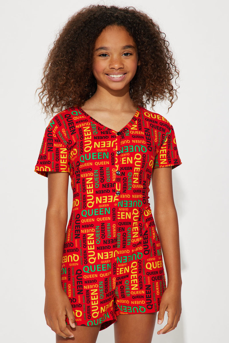 Mini Queen Of The World Romper - Red | Fashion Nova, Kids Jumpsuits ...