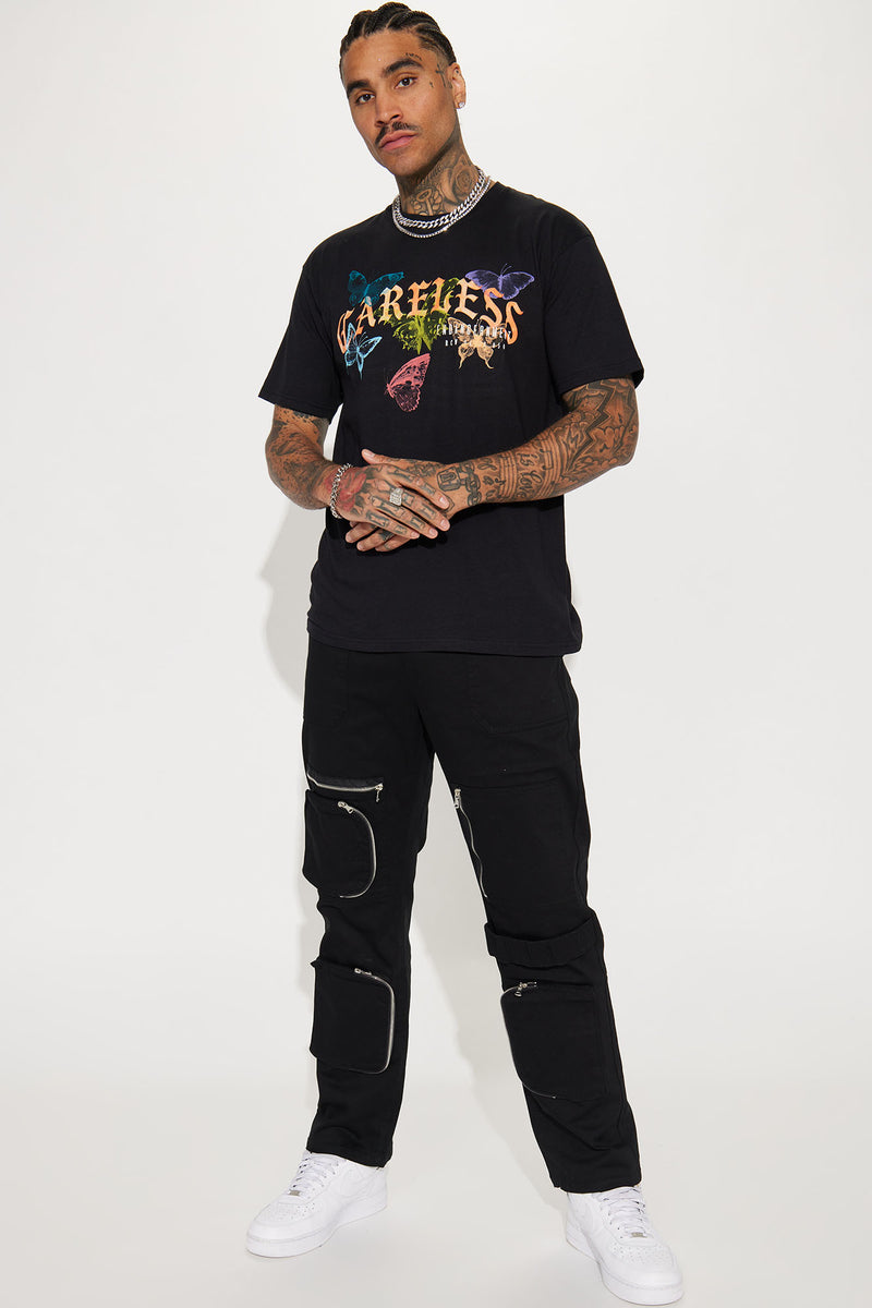 Careless Butterfly Short Sleeve Tee - Black | Fashion Nova, Mens ...