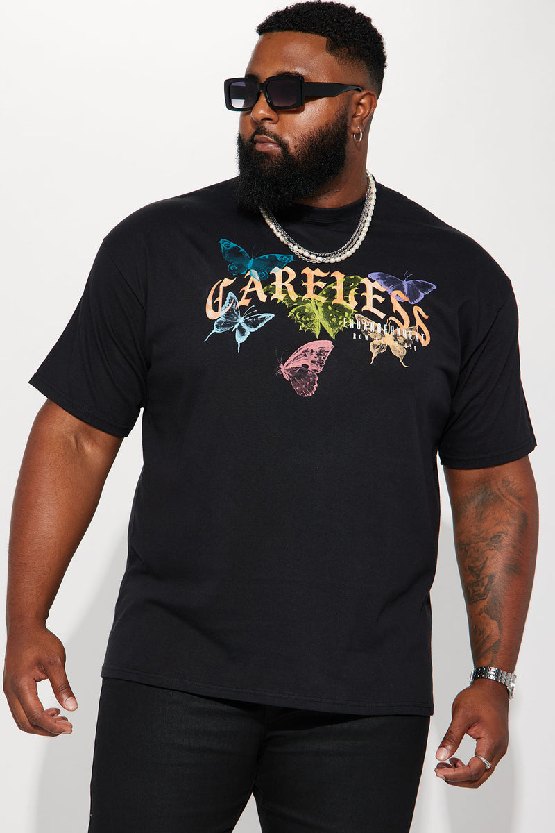 Careless Butterfly Short Sleeve Tee - Black | Fashion Nova, Mens ...