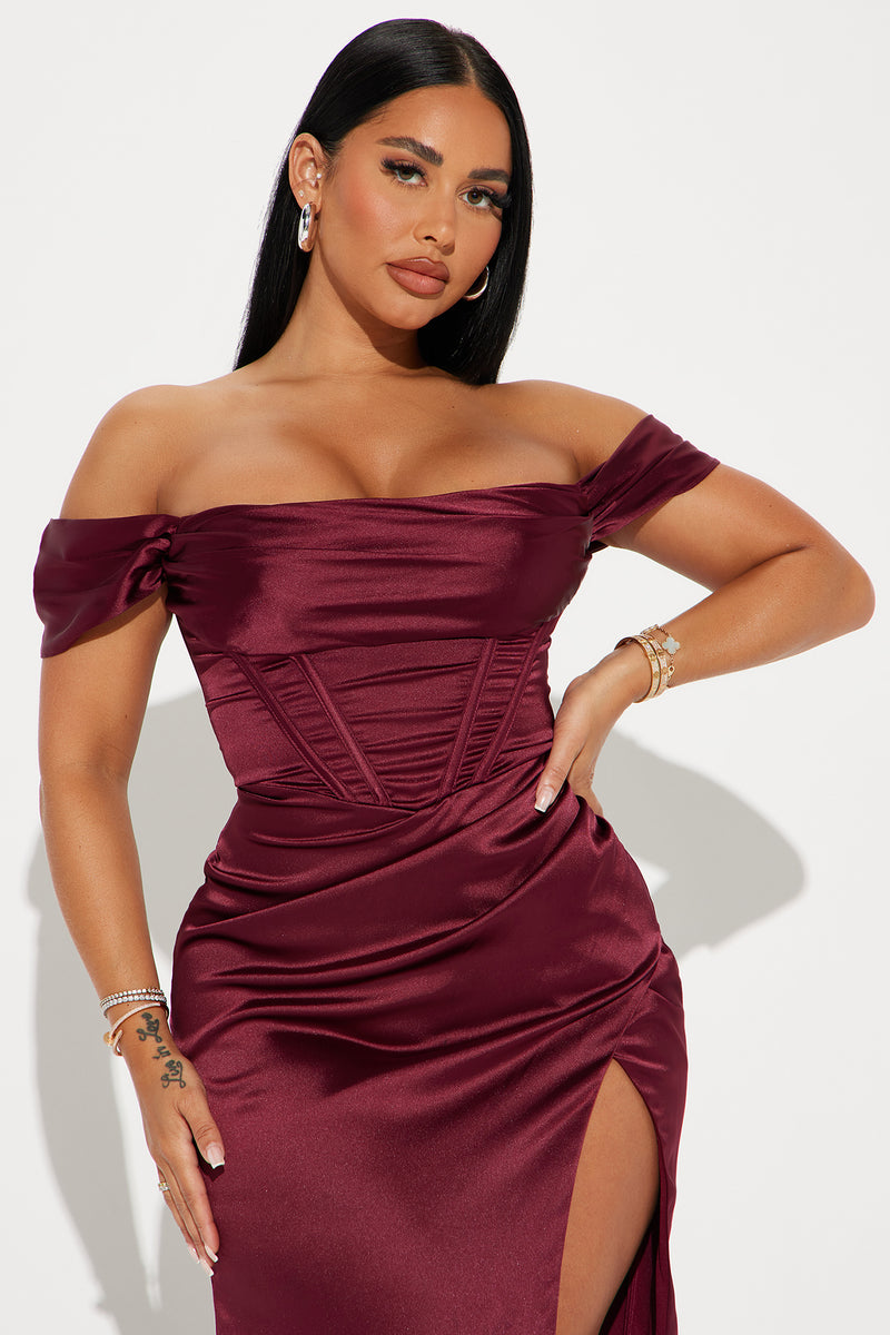 Andrea Corset Gown - Wine | Fashion Nova, Dresses | Fashion Nova