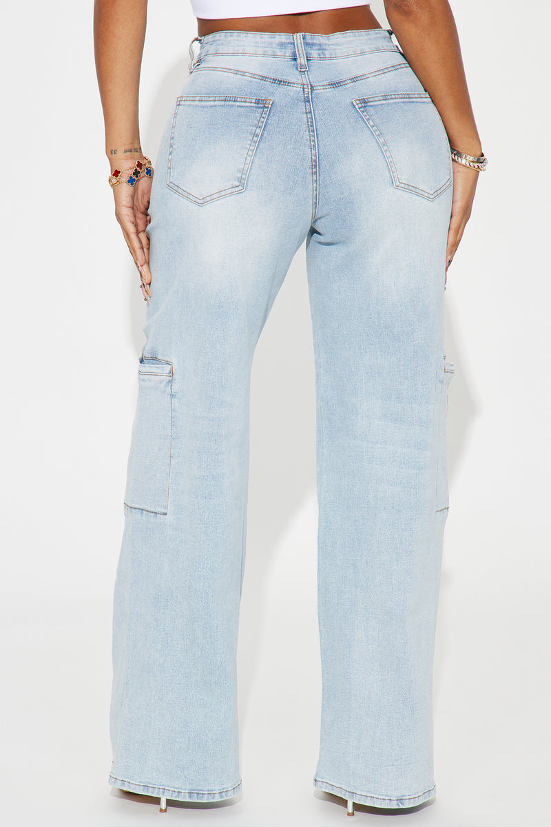 Scrolling Stretch Baggy Jeans - Light Wash | Fashion Nova, Jeans ...