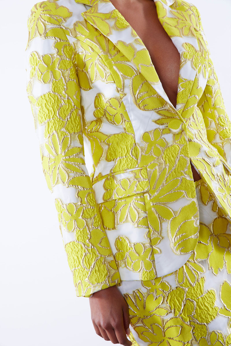 Poppy Embroidered Blazer - Yellow | Fashion Nova, Luxe | Fashion Nova