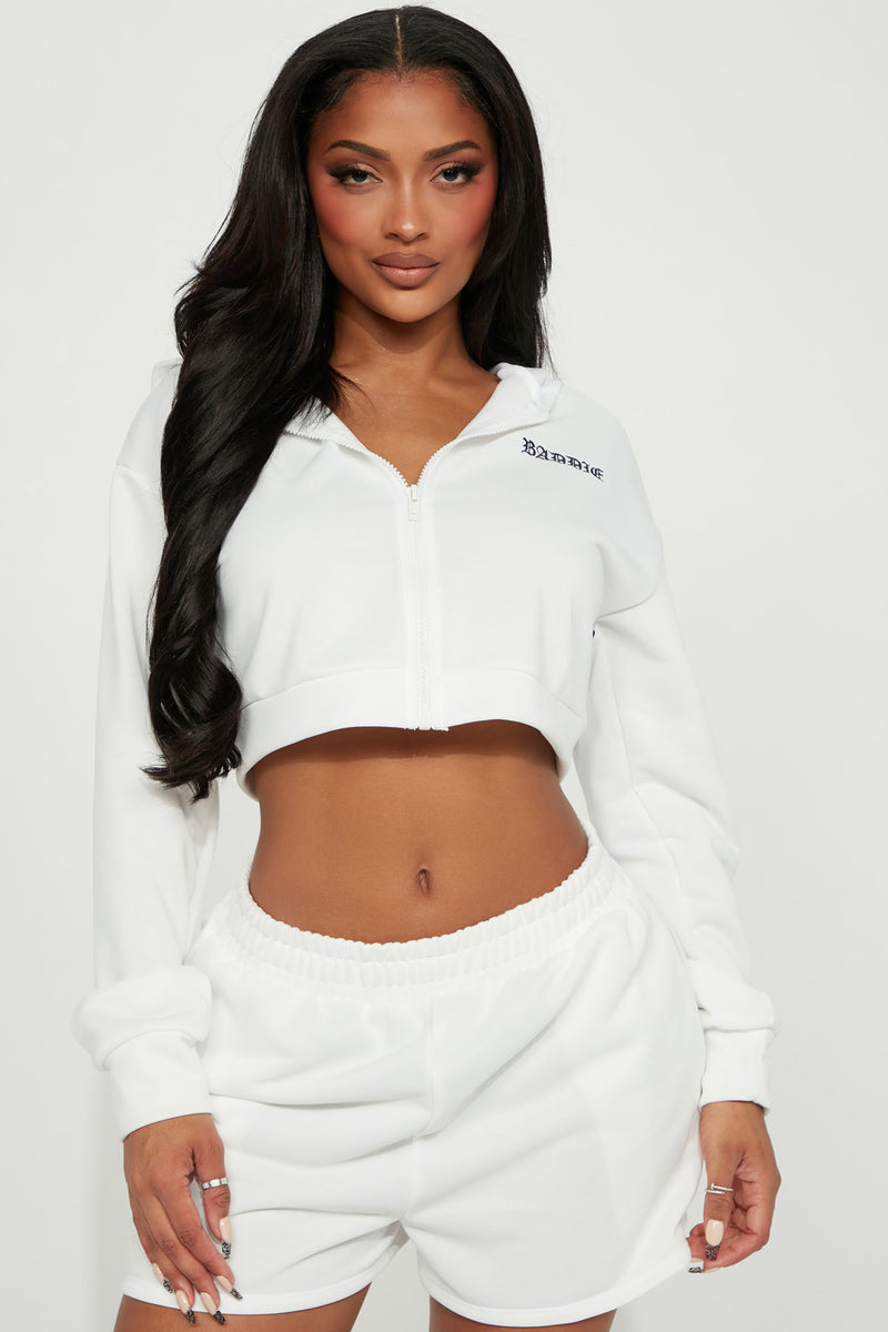 Baddies Club Lounge Short Set - White | Fashion Nova, Matching Sets ...