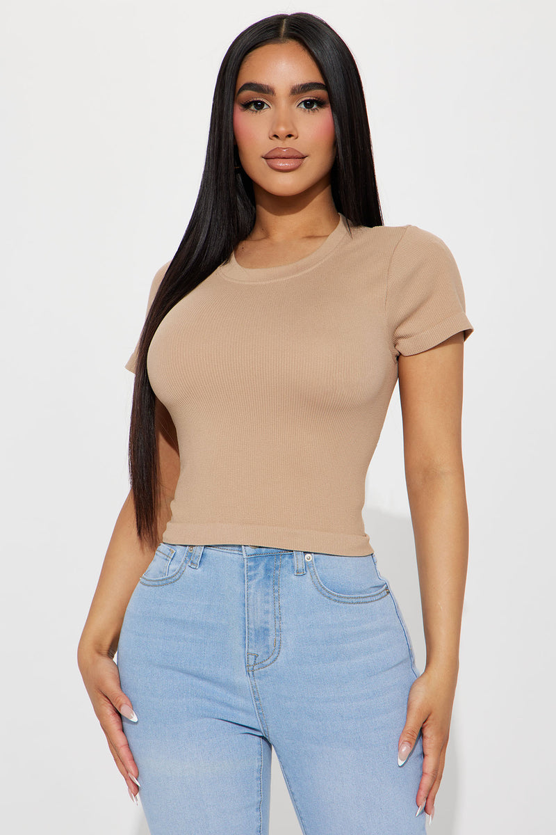 Alina Seamless Top - Taupe | Fashion Nova, Basic Tops & Bodysuits ...