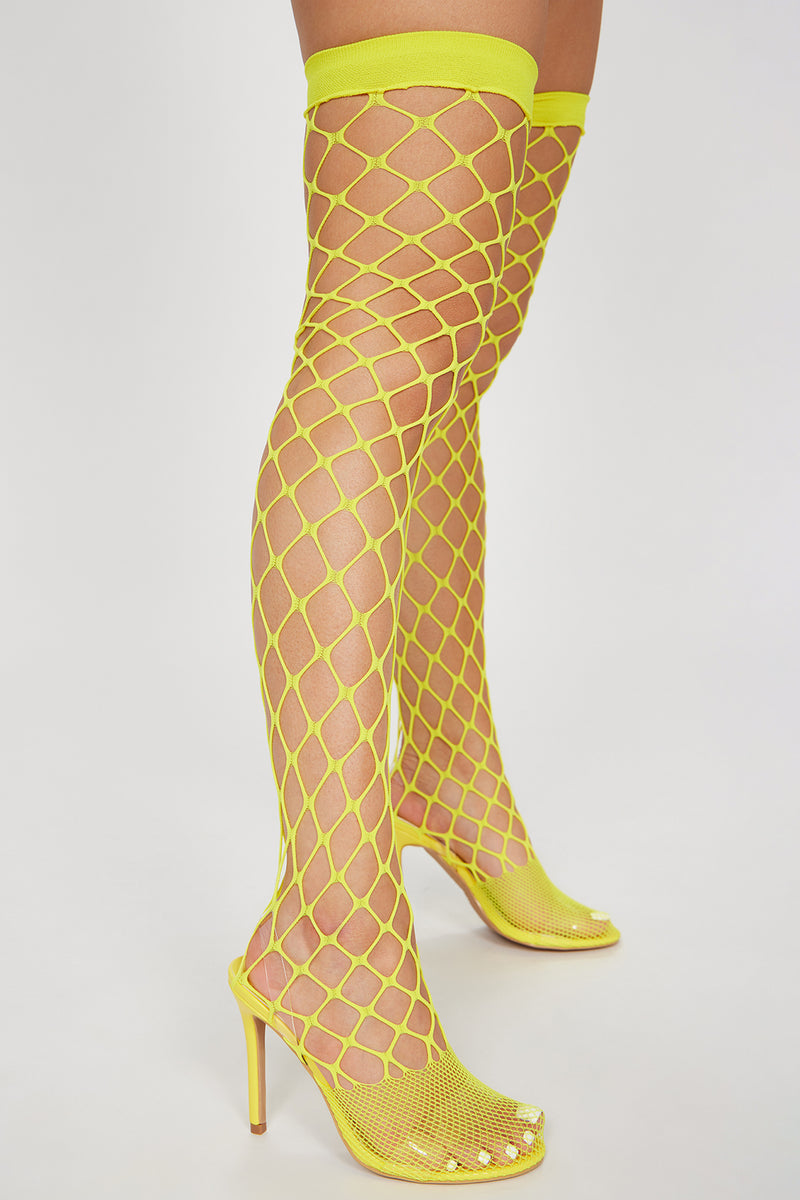 Headed To The Top Fishnet Pumps - Lime | Fashion Nova, Shoes | Fashion Nova