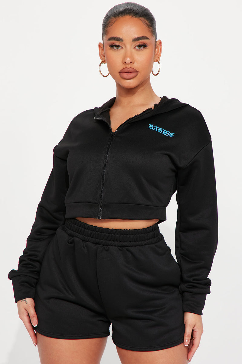 Baddies Club Lounge Short Set - Black | Fashion Nova, Matching Sets ...