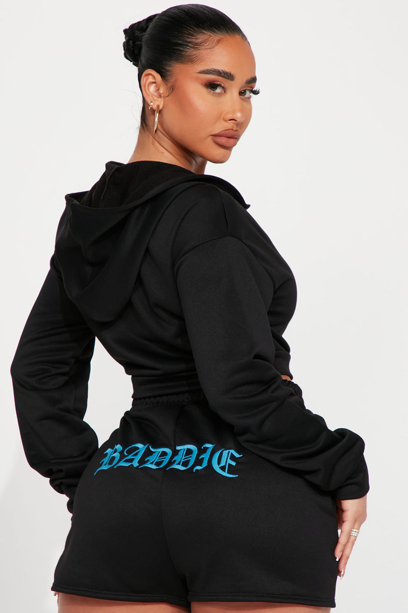 Baddies Club Lounge Short Set - Black | Fashion Nova, Matching Sets ...