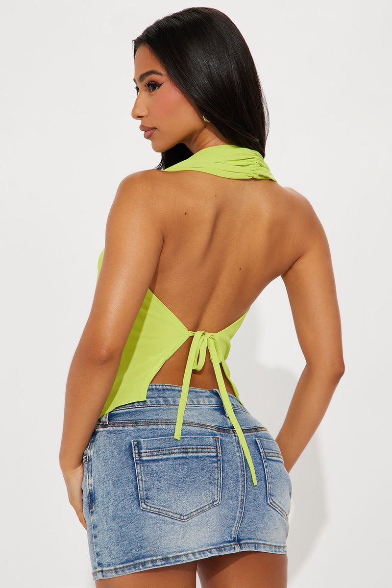 Chasing The Sun Halter Top - Lime | Fashion Nova, Shirts & Blouses ...