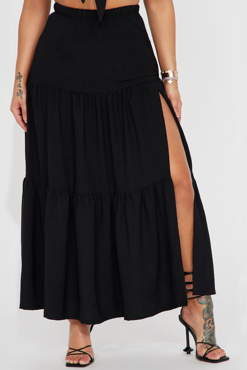 Lala Land Tiered Maxi Skirt - Black | Fashion Nova, Skirts | Fashion Nova
