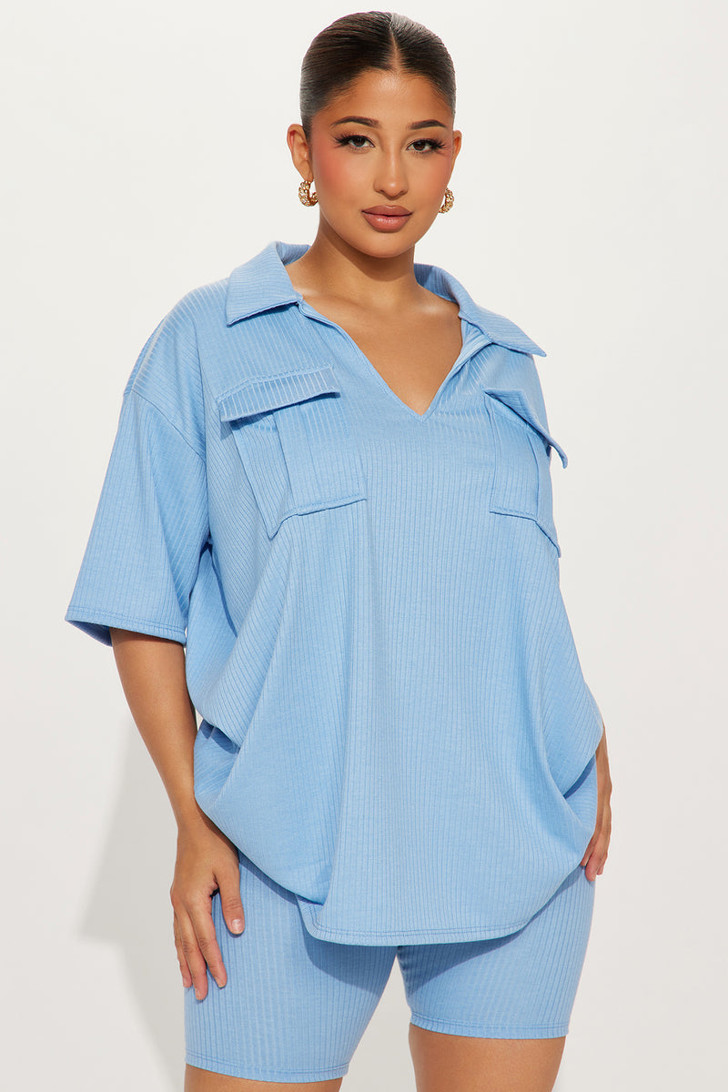 The Thrill Of It Ribbed Short Set - Light Blue | Fashion Nova, Matching ...