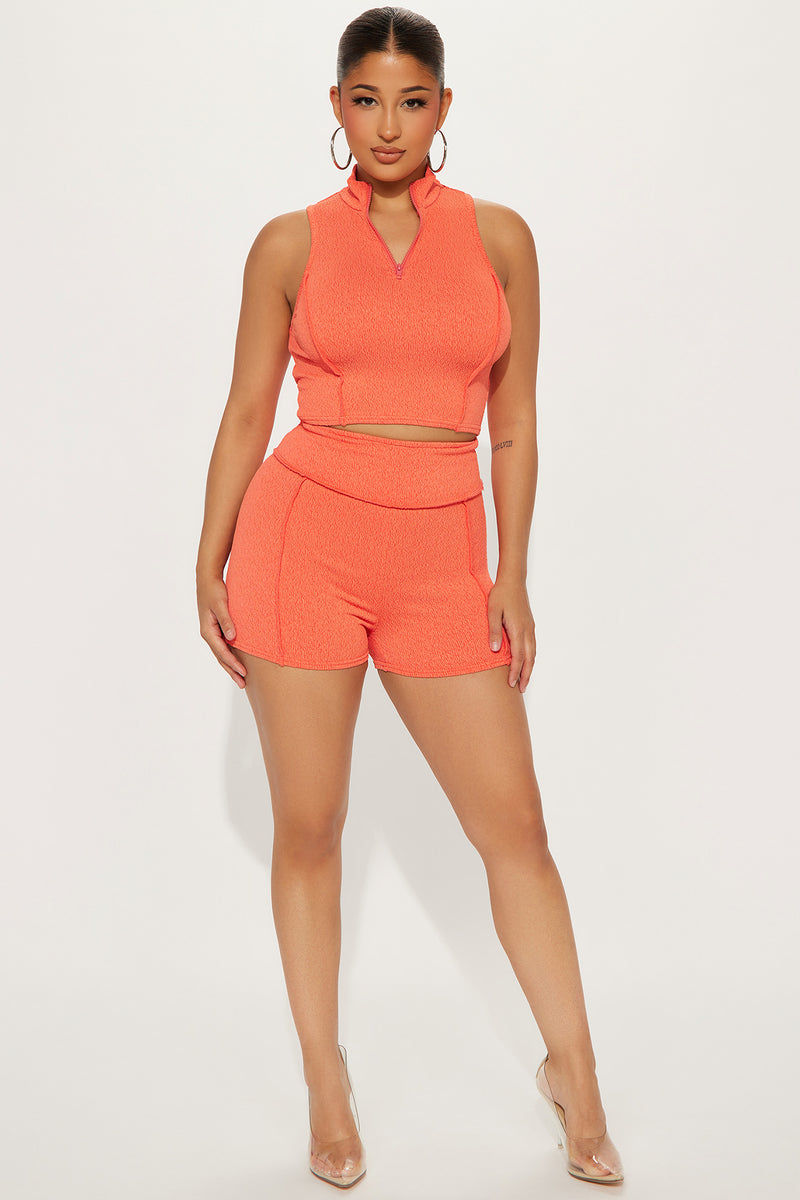 Talyn Textured Short Set - Orange | Fashion Nova, Matching Sets ...