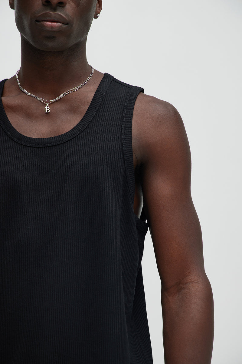 Kalel Textured Tank Top - Black | Fashion Nova, Mens Tees & Tanks ...