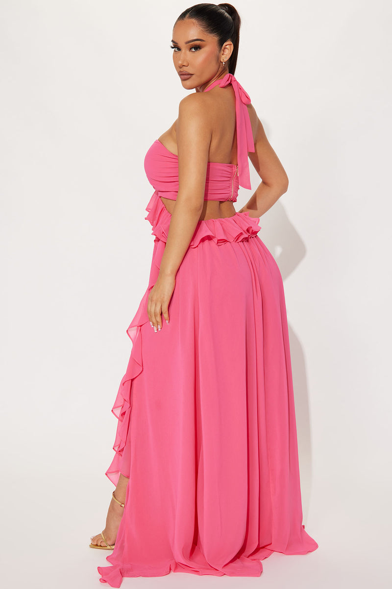 Simi Rose Chiffon Maxi Dress - Pink | Fashion Nova, Dresses | Fashion Nova