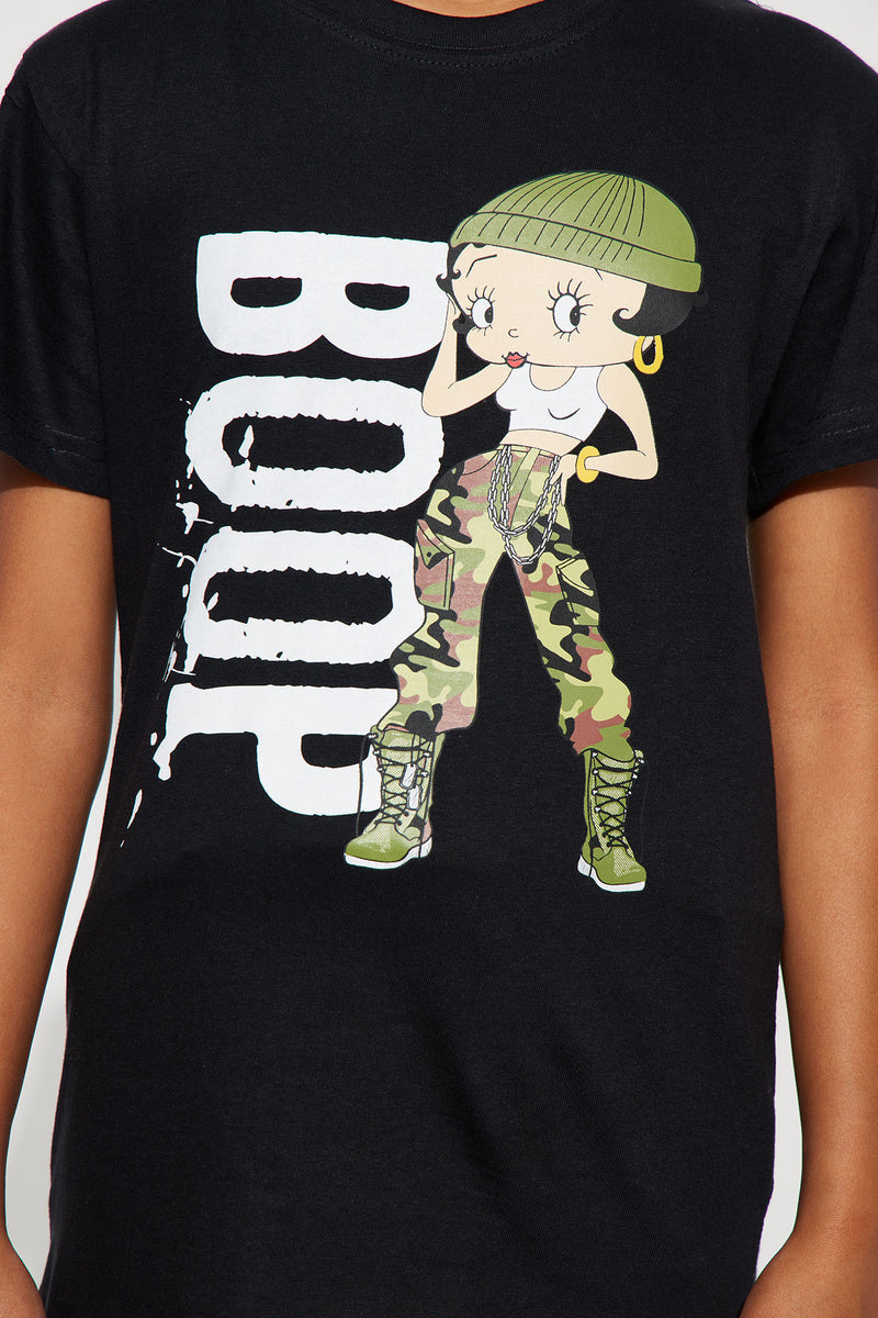 Mini Betty Boop Camo Cutie Screen Tee - Black | Fashion Nova, Kids Tops ...