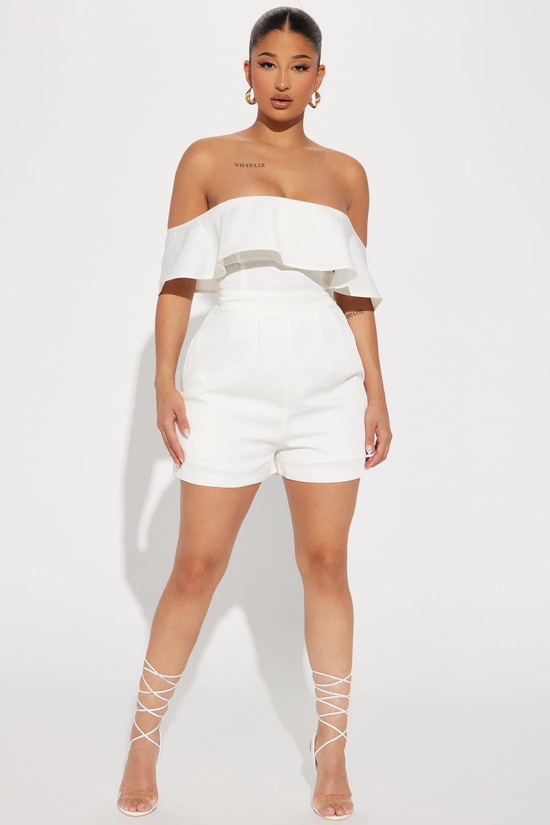 Lainey Romper - White | Fashion Nova, Rompers | Fashion Nova