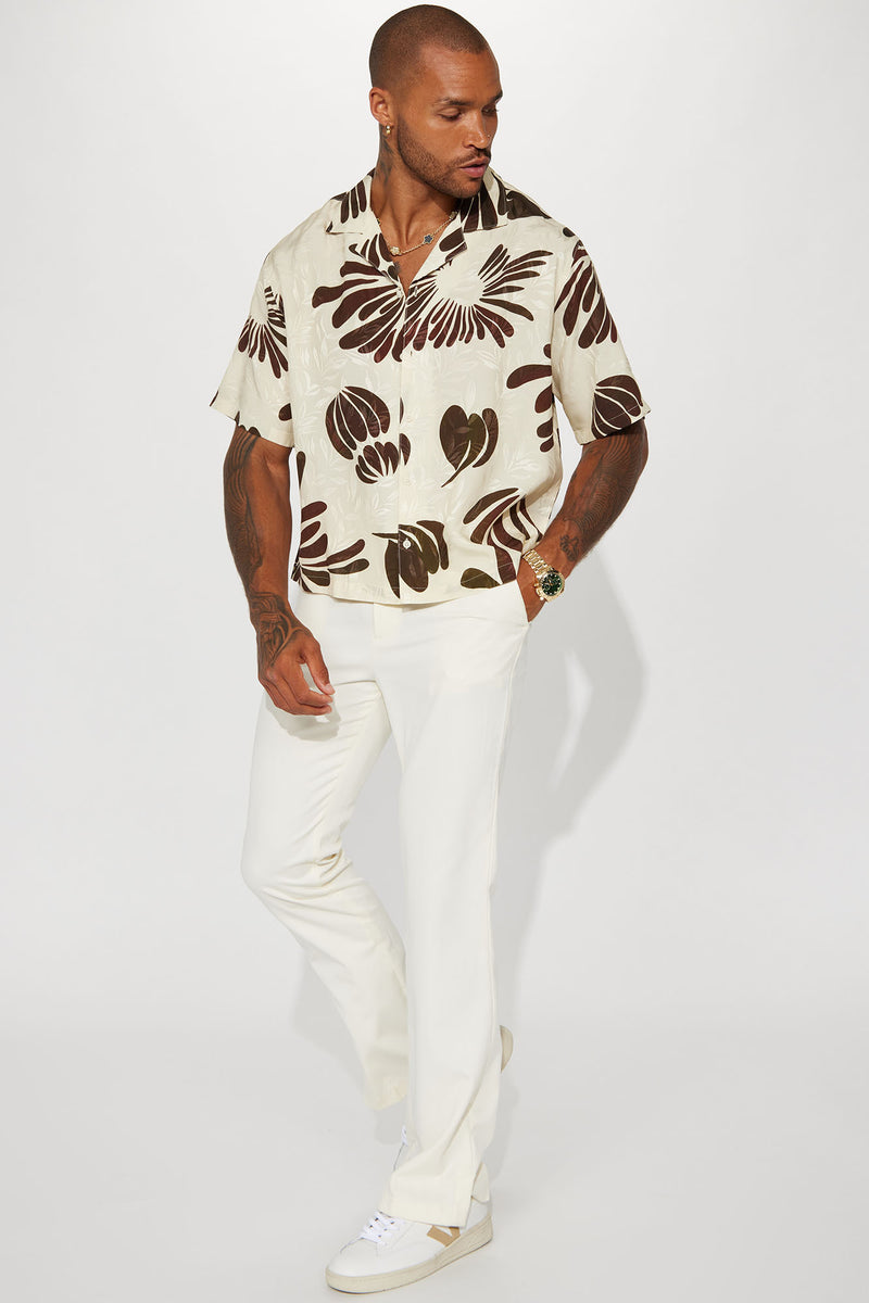 Cream Of The Crop Short Sleeve Button Up - Cream | Fashion Nova, Mens ...