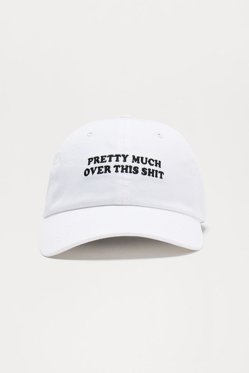Over This Shit Baseball Hat - White | Fashion Nova, Accessories ...