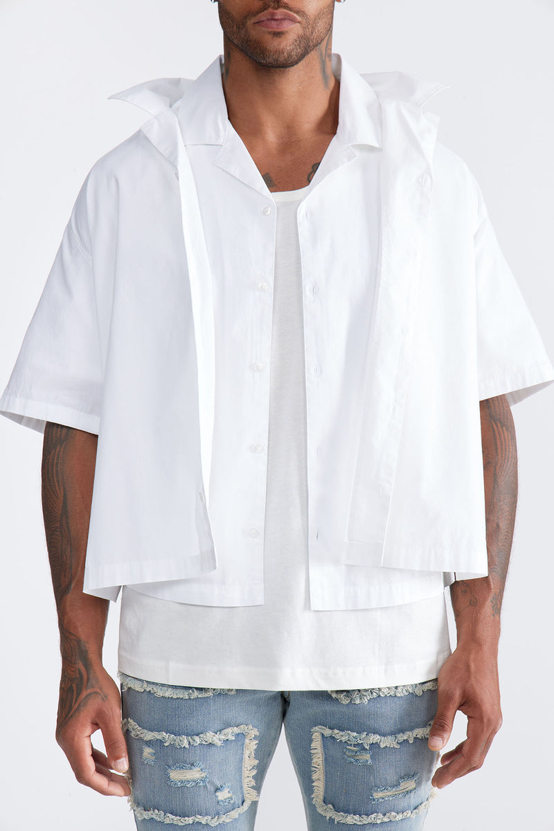Ryland Relaxed Cuban Shirt - White | Fashion Nova, Mens Shirts ...
