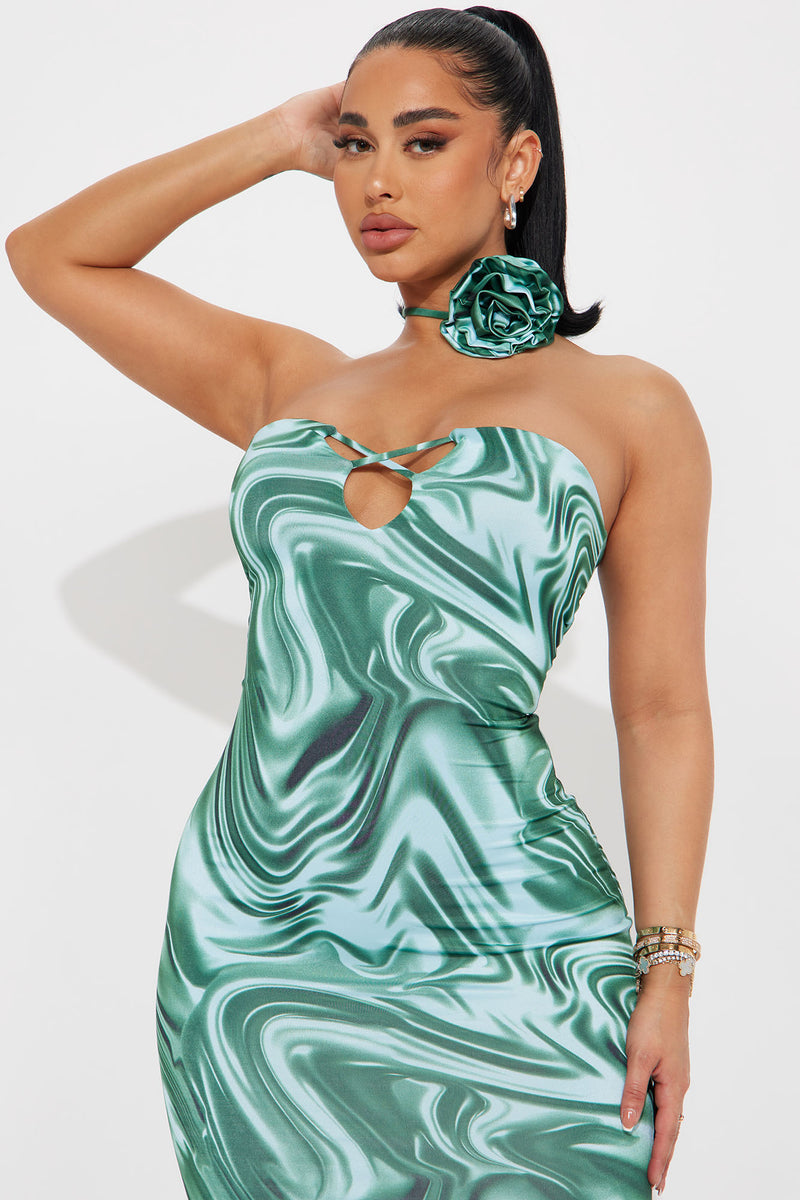 Hannah Marble Midi Dress - Turquoise | Fashion Nova, Dresses | Fashion Nova