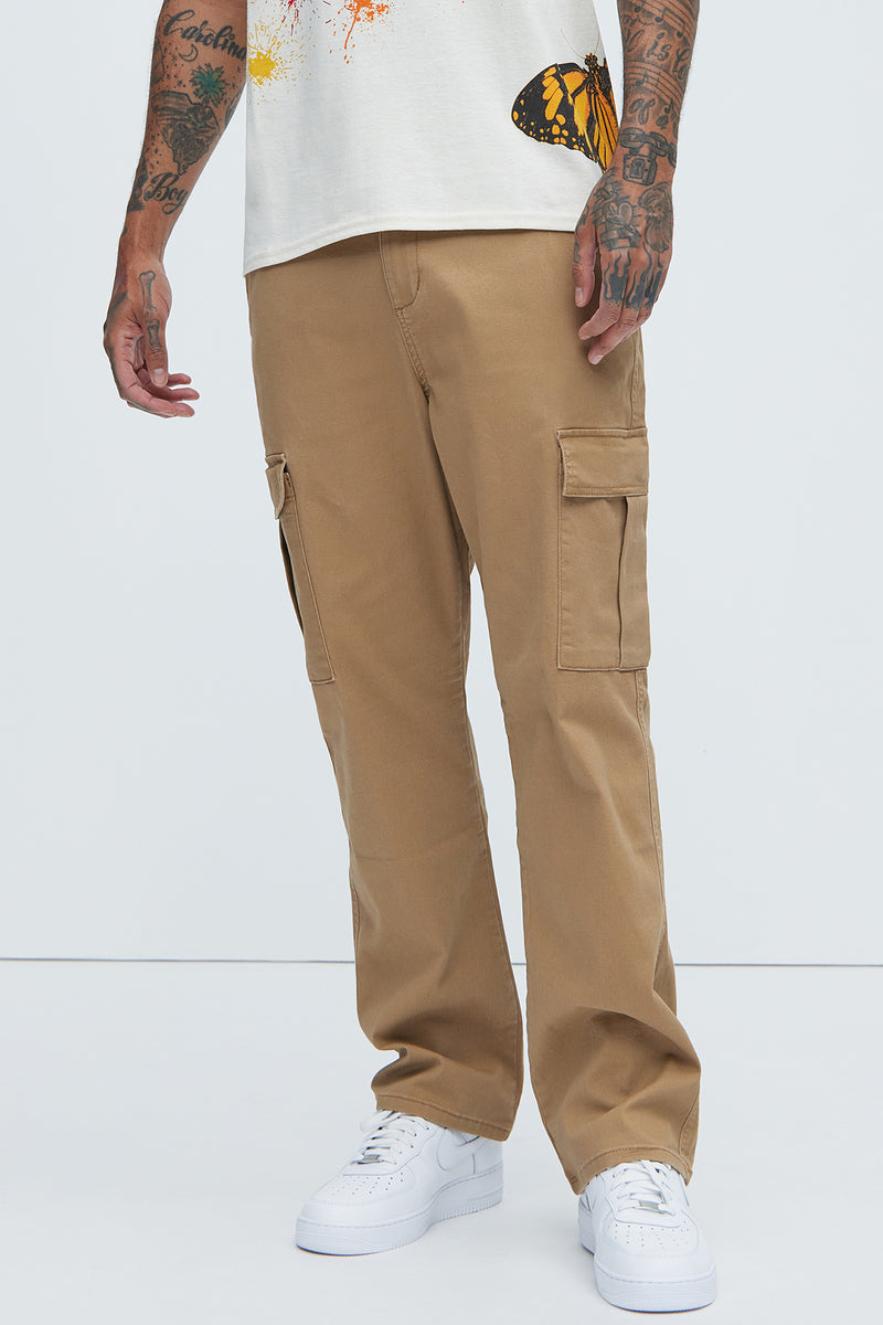 Kyle Straight Cargo Pants - Khaki | Fashion Nova, Mens Pants | Fashion Nova