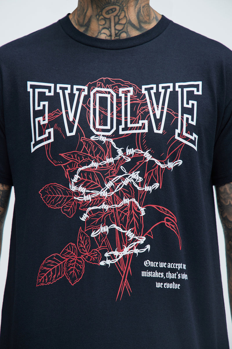 Evolve And Grow Short Sleeve Tee - Black | Fashion Nova, Mens Graphic ...