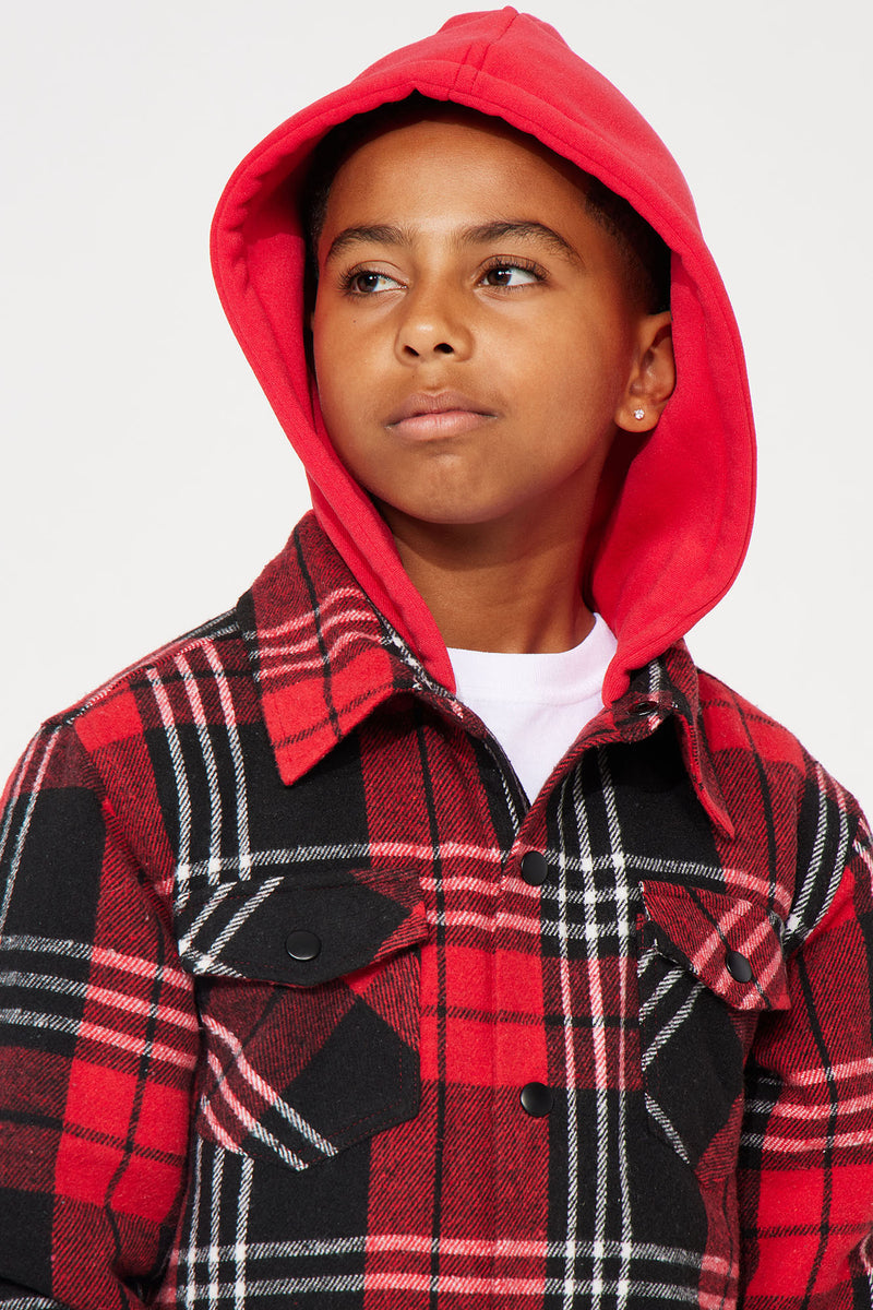 Mini Quilted Flannel Shacket - Red | Fashion Nova, Kids Button Downs ...