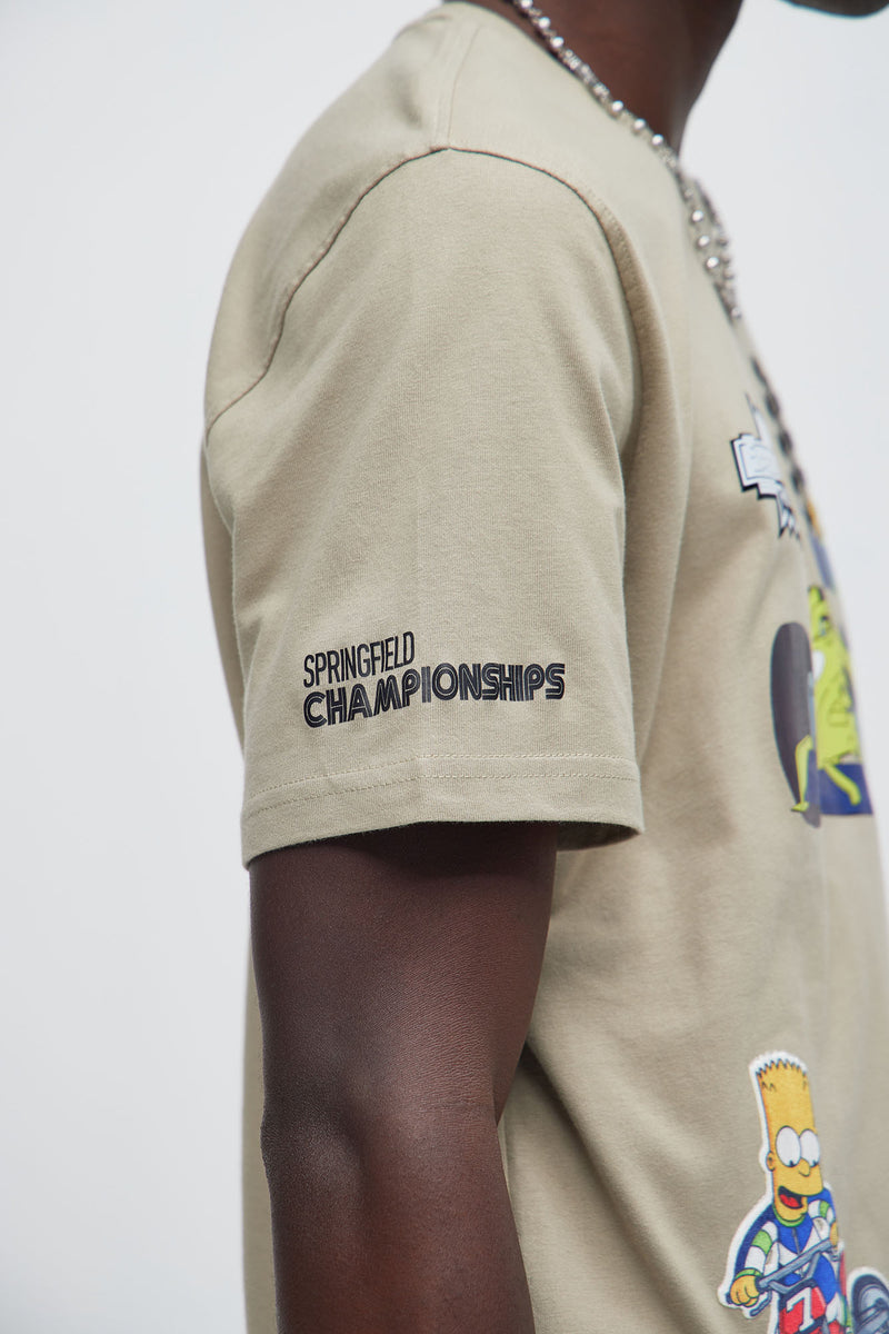 The Simpsons Racing Short Sleeve Tee - Taupe | Fashion Nova, Mens ...