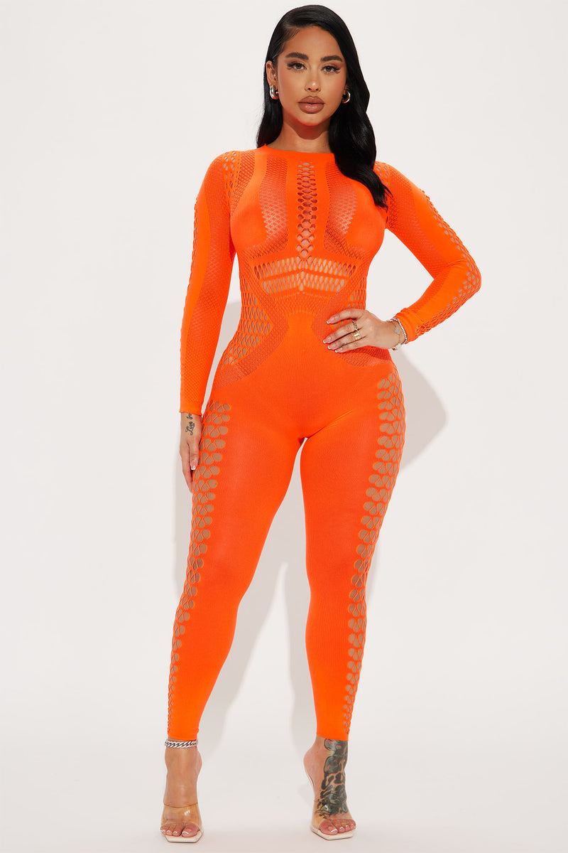 Koko Seamless Jumpsuit Orange Fashion Nova Jumpsuits Fashion Nova