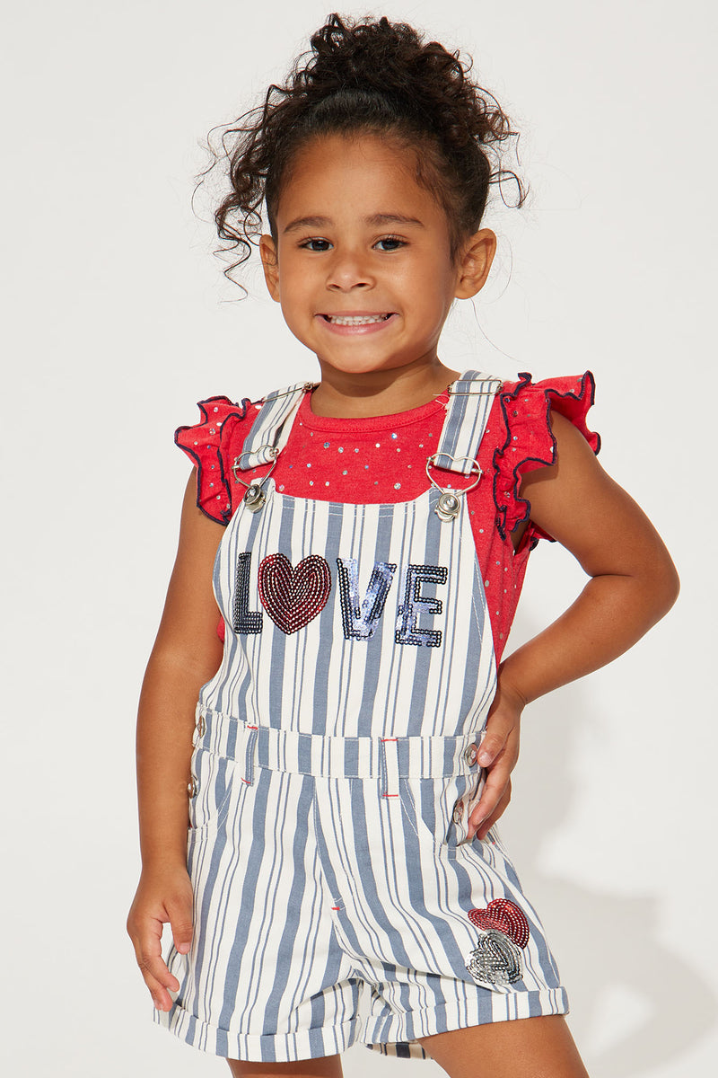 Mini Love All Around Shortall Set - Red | Fashion Nova, Kids Shorts ...