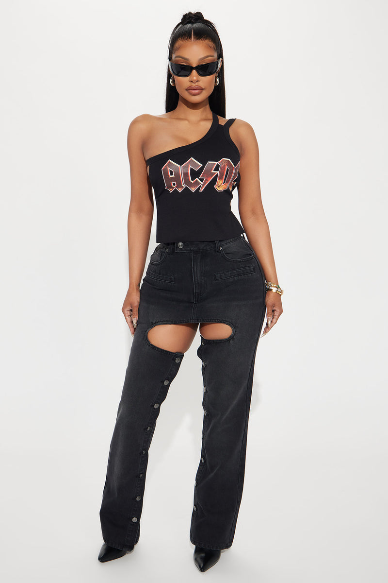 ACDC Rock Backless Tank Top - Black | Fashion Nova, Screens Tops and ...