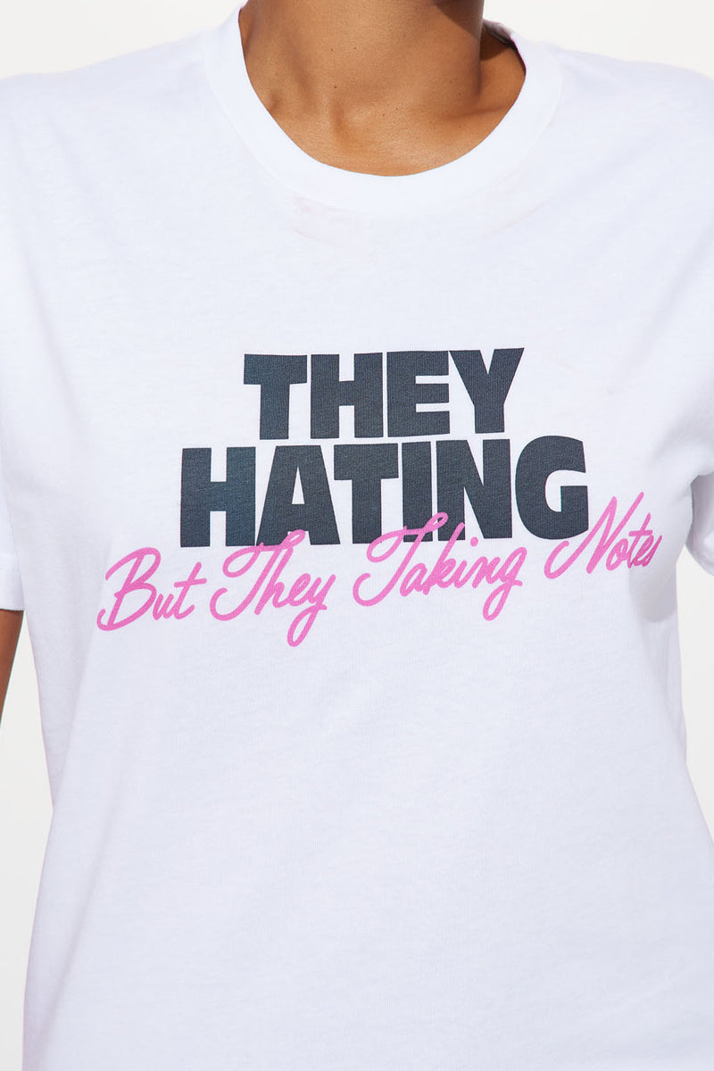 She's Hating But Taking Notes Tee - White | Fashion Nova, Screens Tops ...