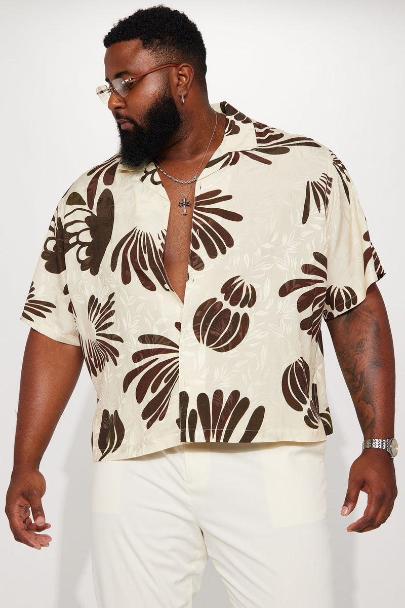 Cream Of The Crop Short Sleeve Button Up - Cream | Fashion Nova, Mens ...