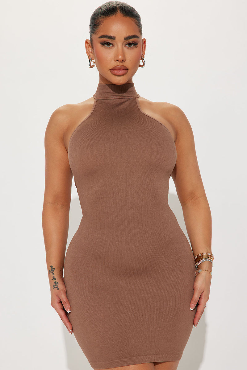 Rea Ribbed Mini Dress - Mocha | Fashion Nova, Dresses | Fashion Nova