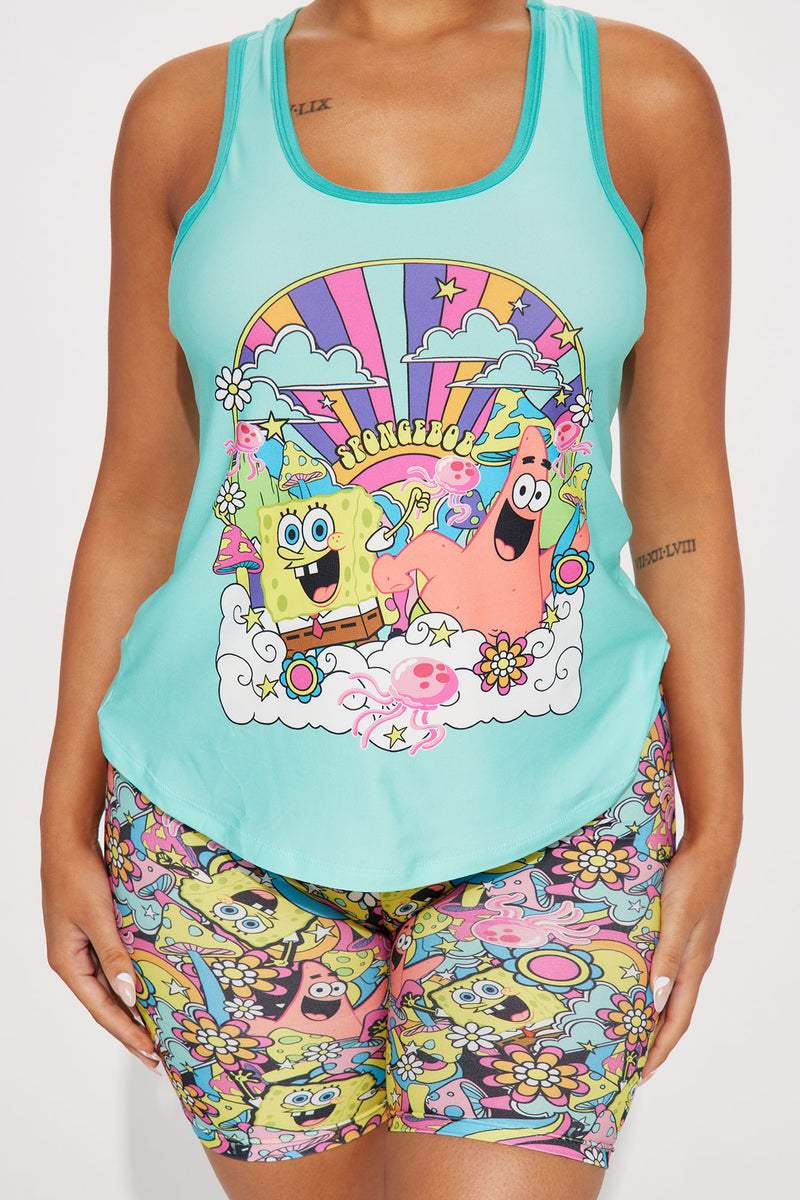 Spongebob Jellyfish Fields PJ Short Set - Blue/combo | Fashion Nova ...