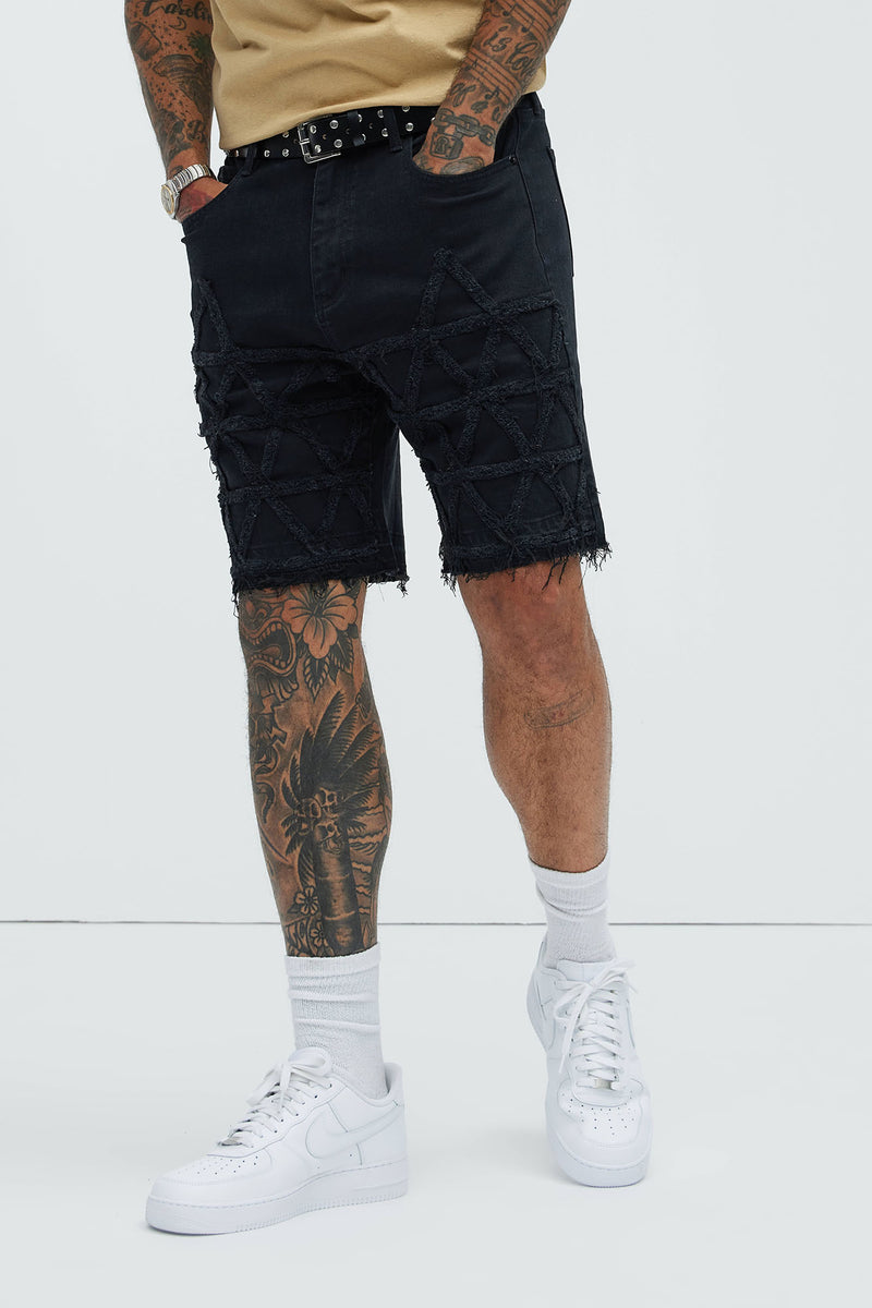 Interstellar Relaxed Denim Shorts - Black | Fashion Nova, Mens Denim ...