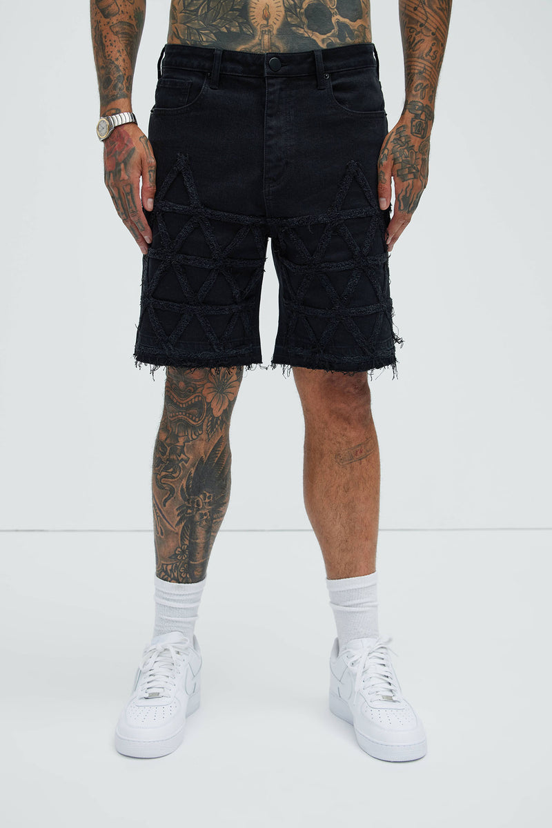 Interstellar Relaxed Denim Shorts - Black | Fashion Nova, Mens Denim ...