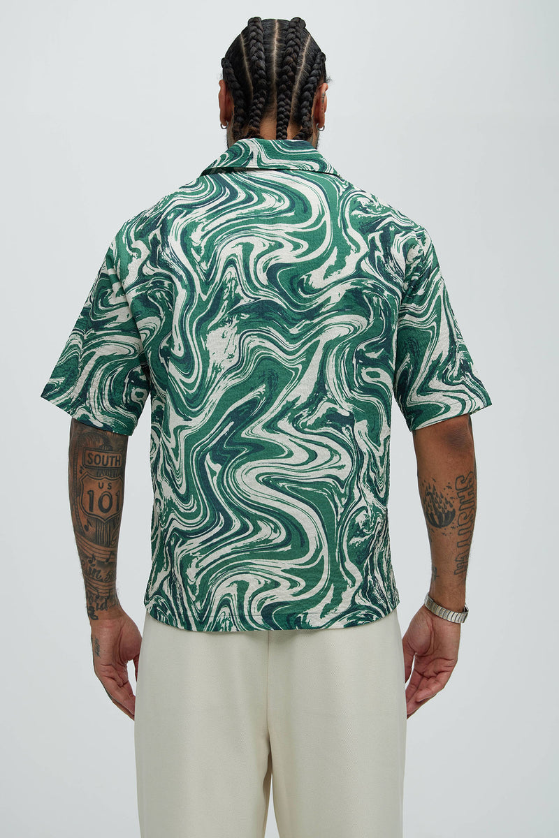 Larry Swirl Shirt - Green/combo | Fashion Nova, Mens Shirts | Fashion Nova