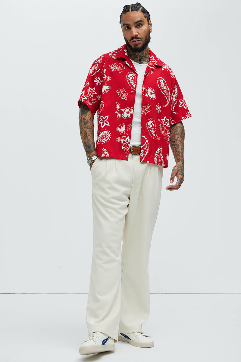 Gary Paisley Shirt - Red | Fashion Nova, Mens Shirts | Fashion Nova