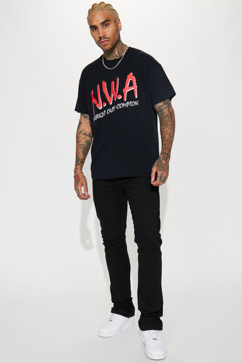 N.W.A. Straight Outta Compton Short Sleeve Tee - Black | Fashion Nova ...
