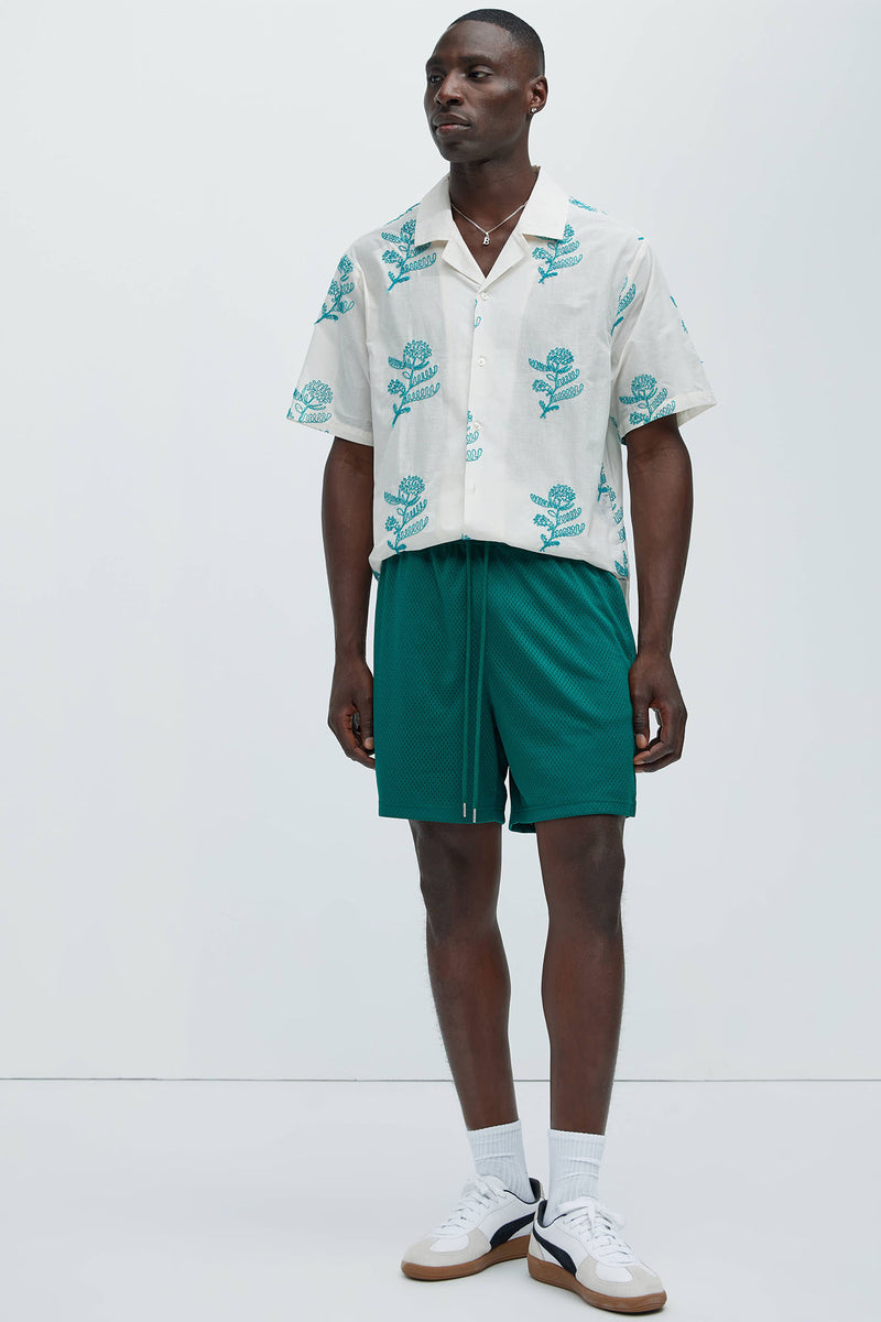 Calder Embroidery Shirt - Cream/combo | Fashion Nova, Mens Shirts ...