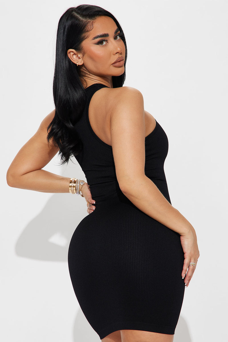 Renae Seamless Mini Dress - Black | Fashion Nova, Dresses | Fashion Nova