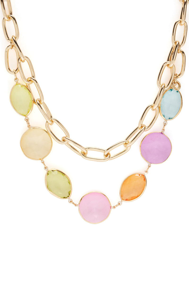 Belize Rhinestone Necklace - Gold/Multi | Fashion Nova, Jewelry ...