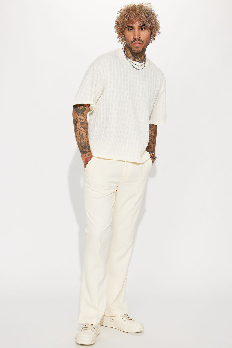 Checkmate Textured Short Sleeve Tee - Cream | Fashion Nova, Mens Shirts ...