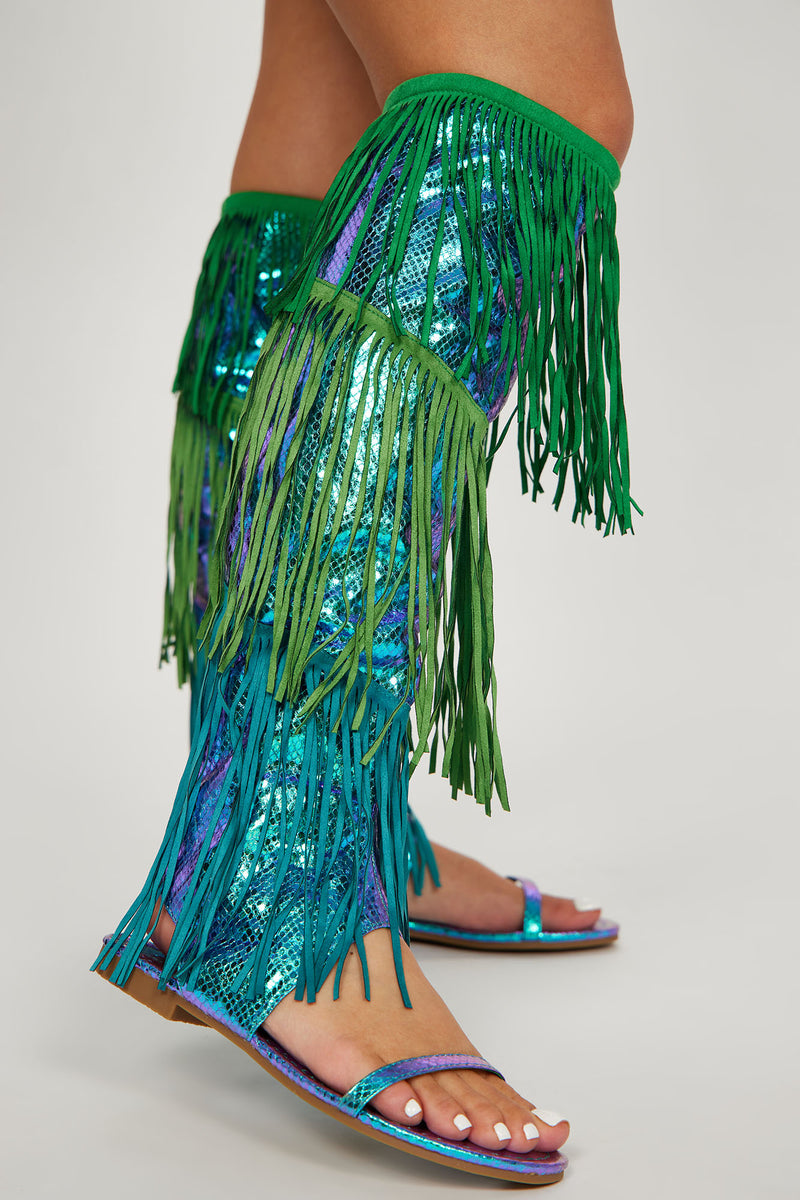 Festie Bestie Flat Sandals - Green | Fashion Nova, Shoes | Fashion Nova